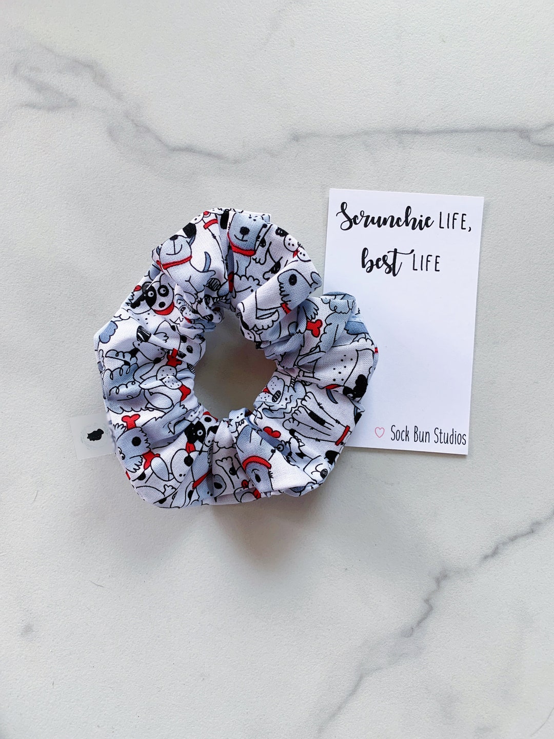 Comic Strip Dog Print Scrunchie - Scrunchies - Poodle - Bulldog - Dog ...