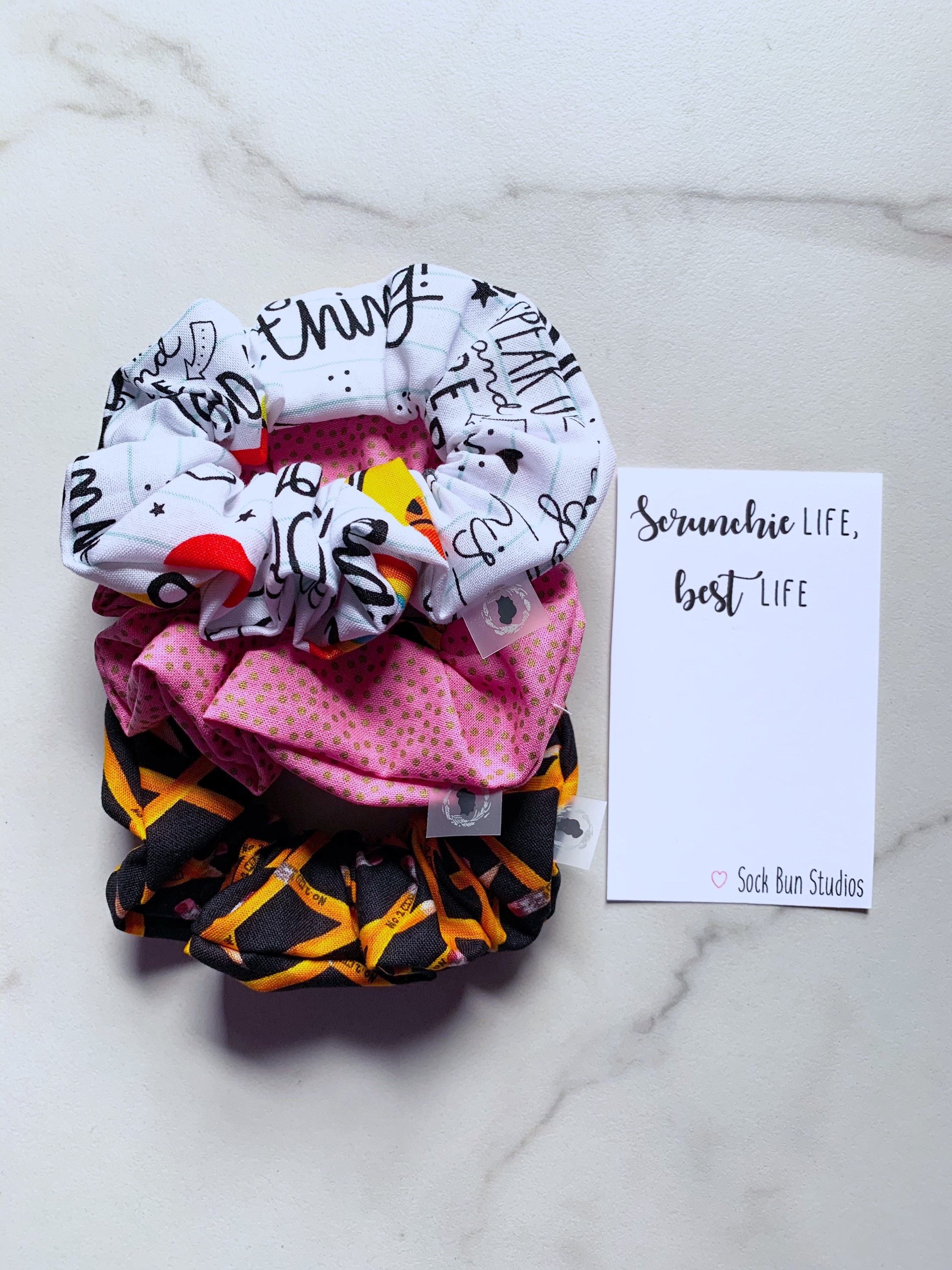 Back to School Scrunchie Pack Scrunchies Virtual Learning - Etsy