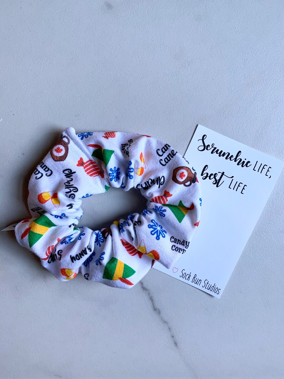 Elf Four Main Food Groups Scrunchie Scrunchies Gifts for Her Christmas ...