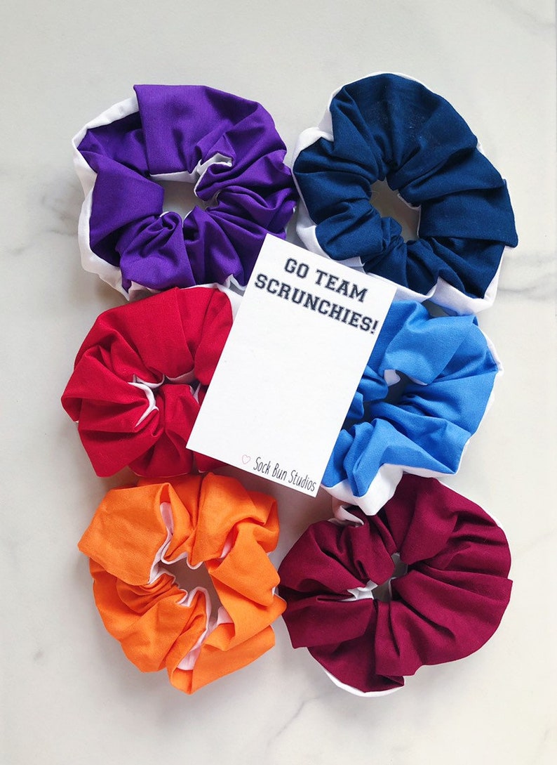School Pride Color Scrunchie Scrunchies Football Mom 90s | Etsy
