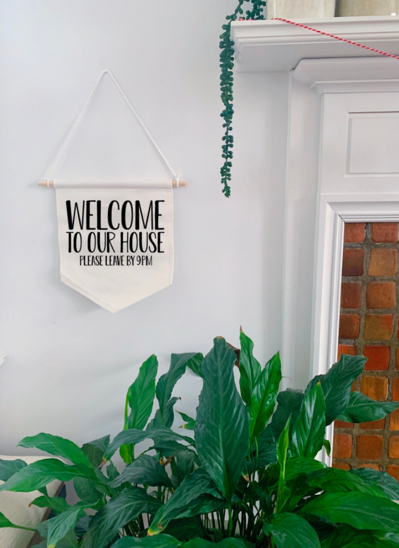 Welcome Sign Please Leave David Rose Wall Banner Home | Etsy