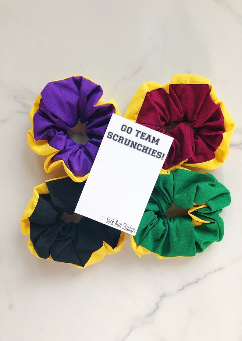 School Pride Color Scrunchie Scrunchies Football Mom 90s - Etsy