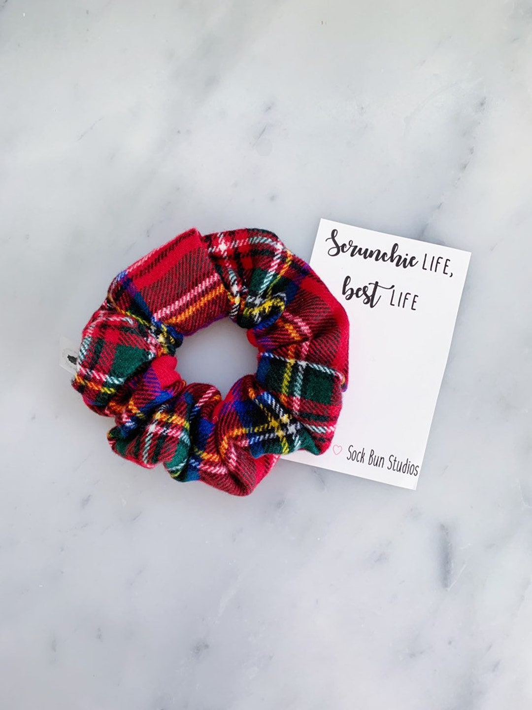 Scottish Tartan Flannel Scrunchie Scrunchies Plaid Christmas 90s ...