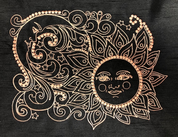 Mandala Sun Moon Stars Design Instant Download Design | Etsy