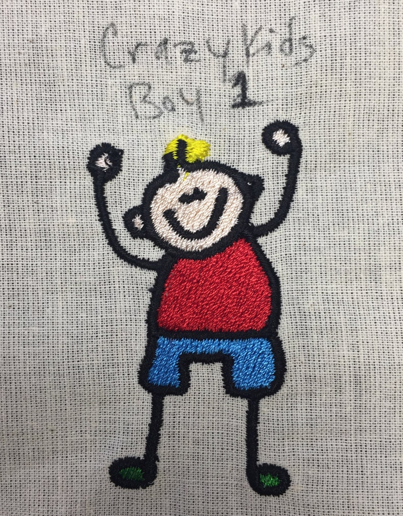 Children Line Art Machine Embroidery Design 7 Files | Etsy