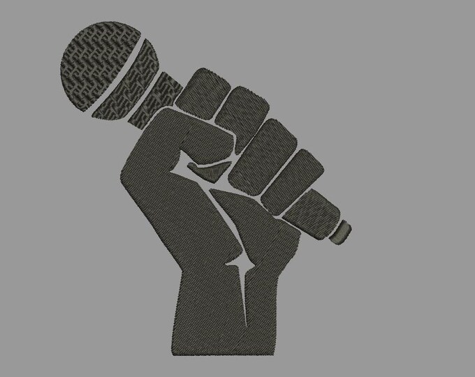 Embroidery Microphone Design - Instant Download Design - Machine ...