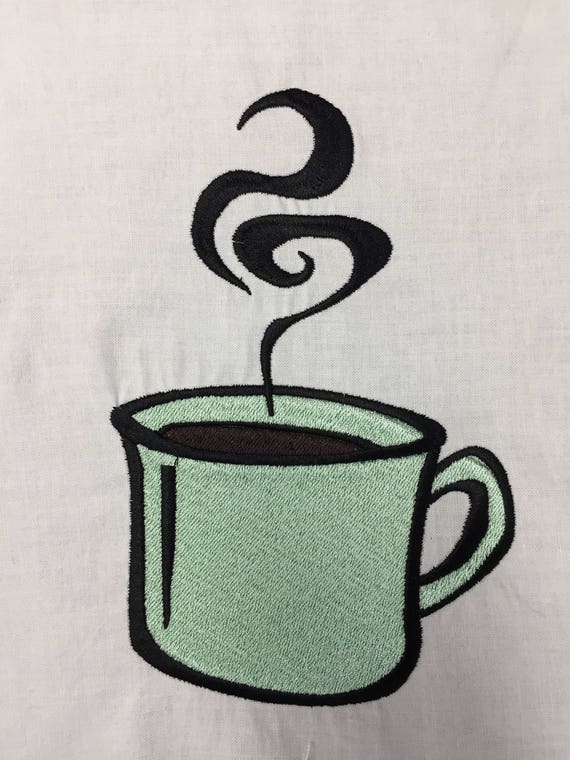 Steaming Cup Of Coffee Drawing