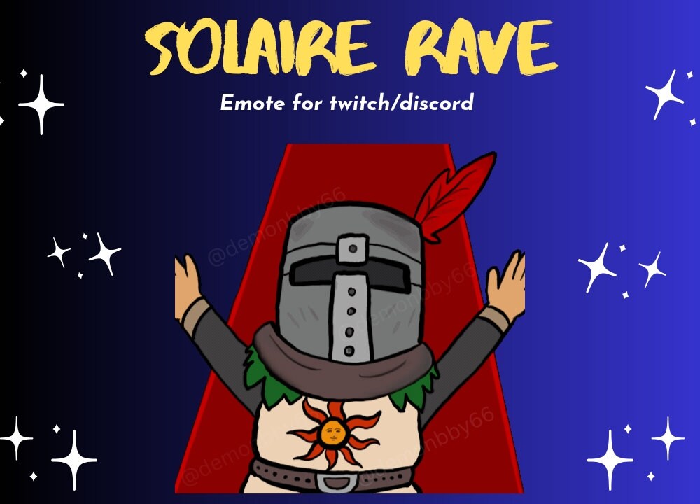 Solaire Rave Emote (dark Souls) - Etsy