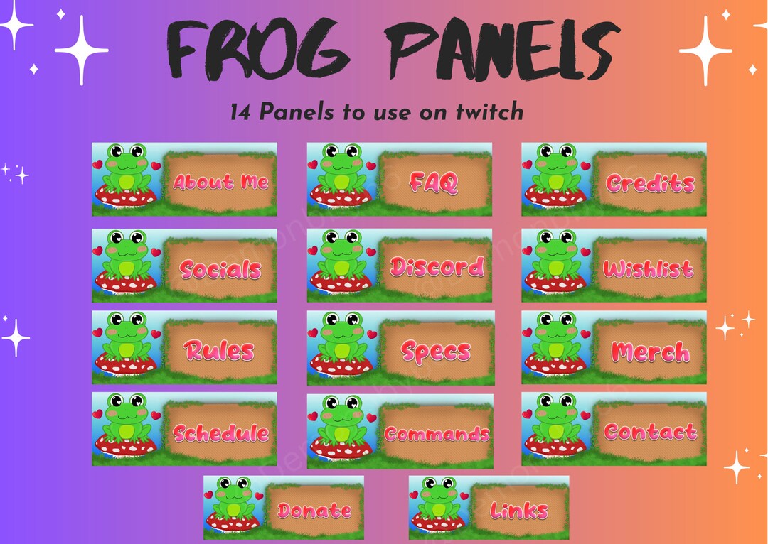 Frog Panels - Etsy