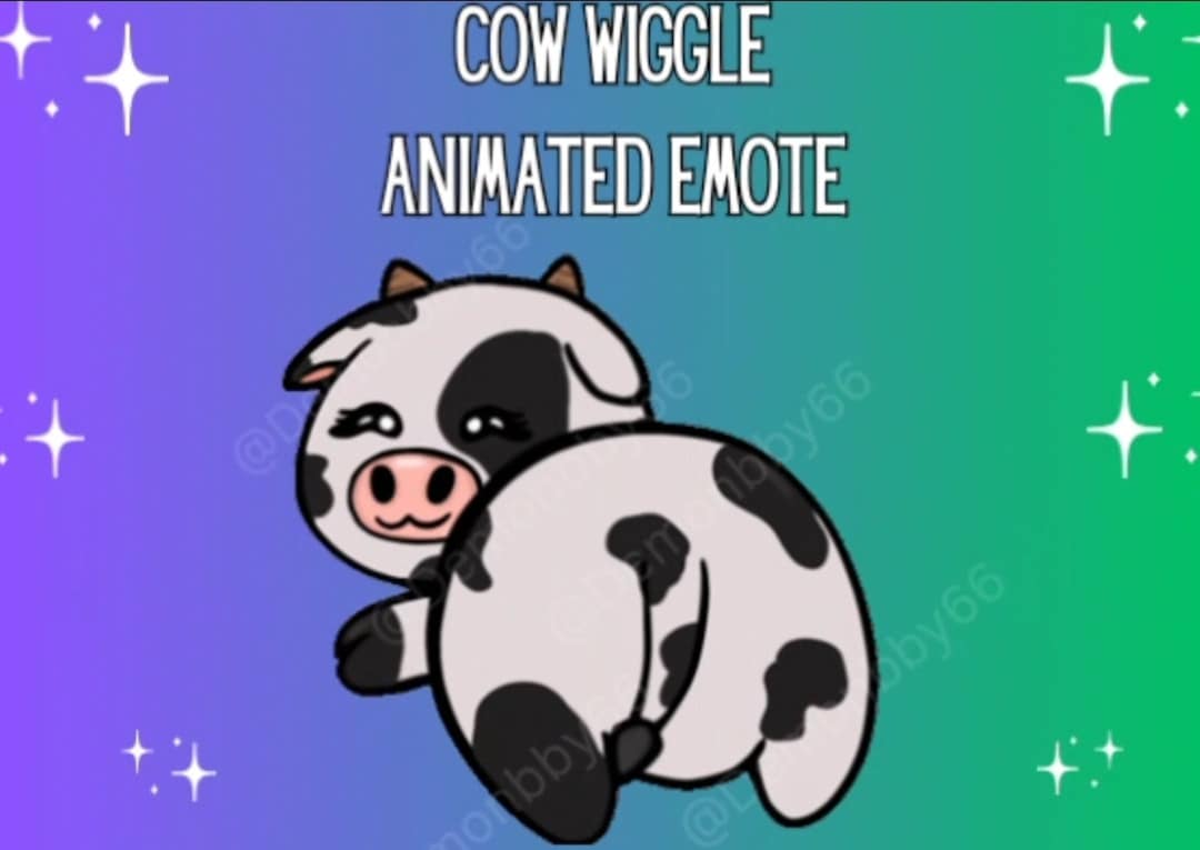 Cow Wiggle Emote - Etsy