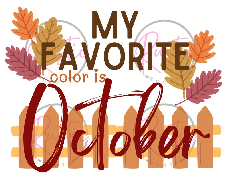 Fall Png Favorite Color is October Png Png for Fall Fall Season Png ...