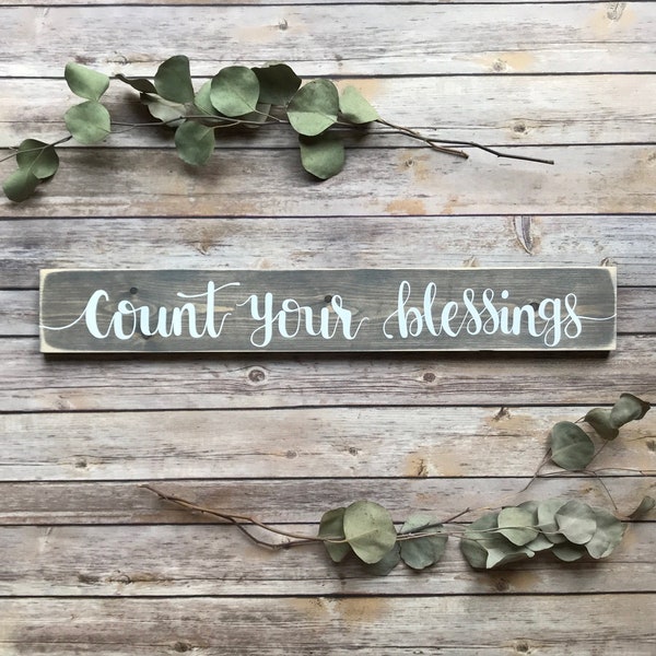 Count Blessings Sign - Etsy
