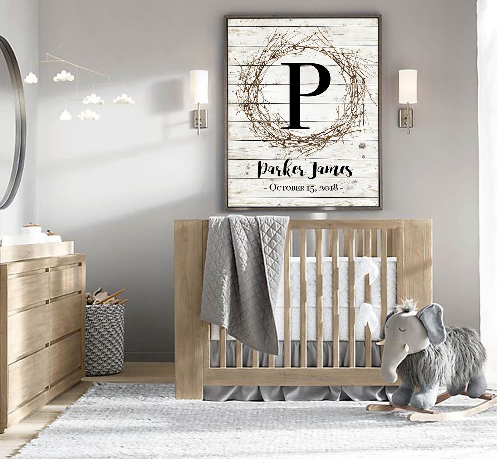 Personalized Nursery Name Sign PRINTABLE Custom Name Print - Etsy