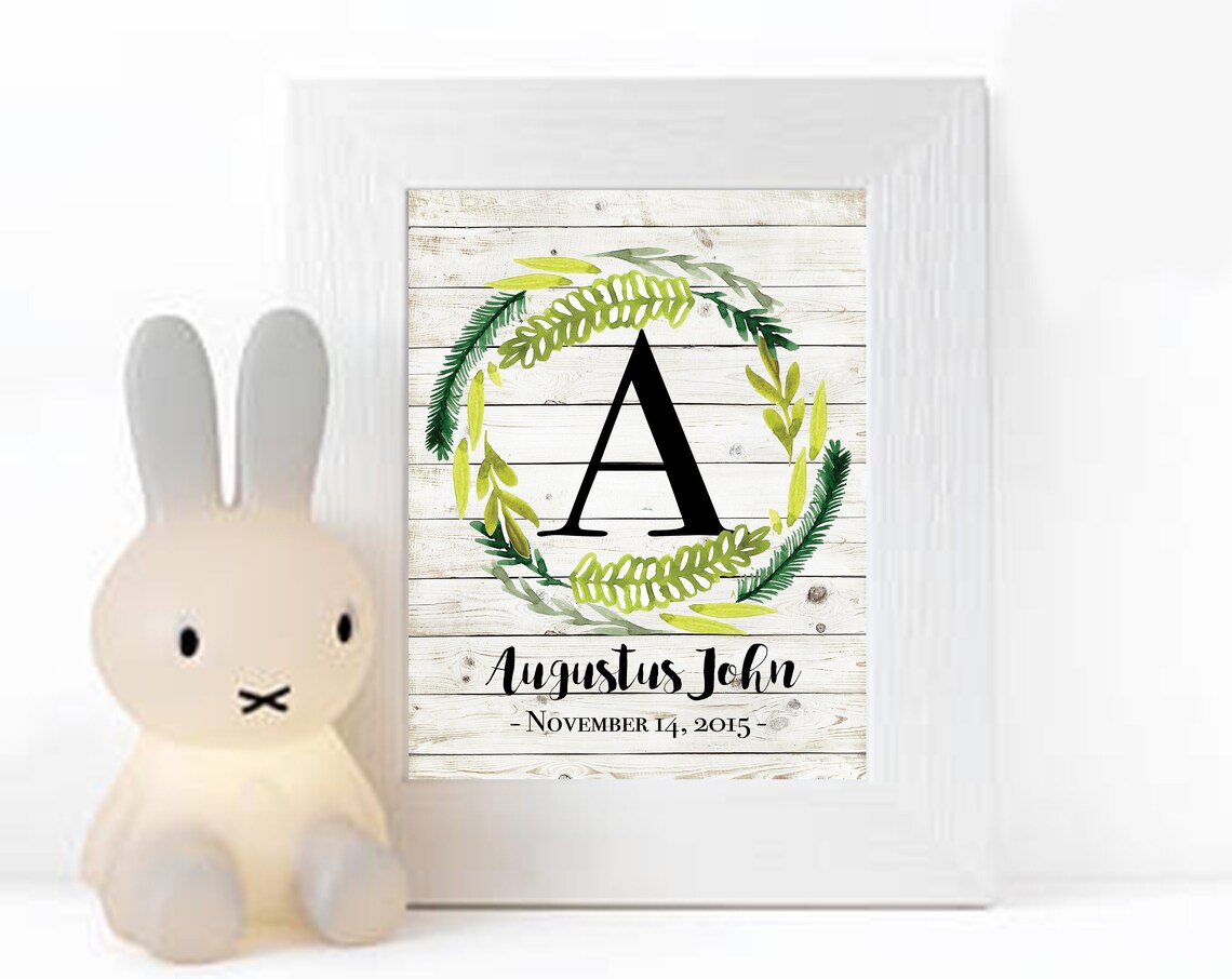 Personalized Nursery Name Sign PRINTABLE Custom Name Print - Etsy