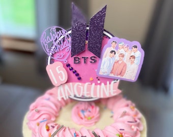 BTS Shaker Cake Topper, BTS Cake Topper, BTS Party Decor, Cake Topper ...