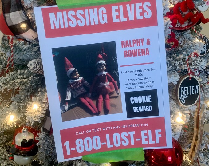 Missing Elf Poster - Etsy