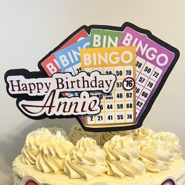 Bingo Cake Topper - Etsy