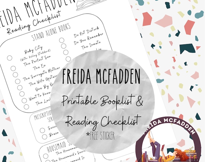 Freida Mcfadden Book List Reading Log, Printable Checklist, Thriller ...