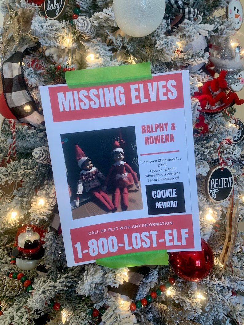 Missing Elf Poster - Etsy