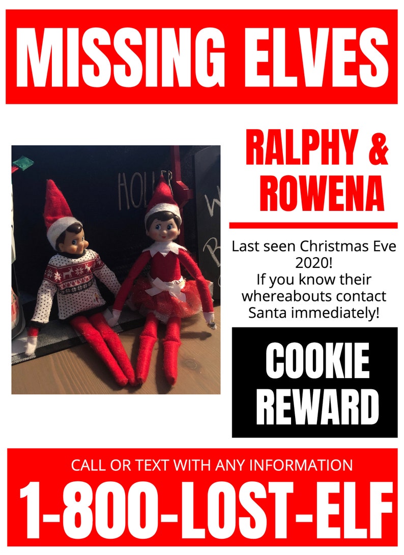 Missing Elf Poster - Etsy
