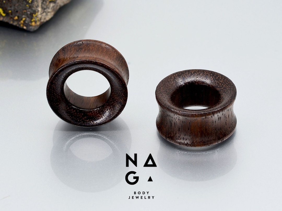 1 Pair of SAJ Wood Ear Tunnels Eyelets Gauges Stretchers - Sizes From ...