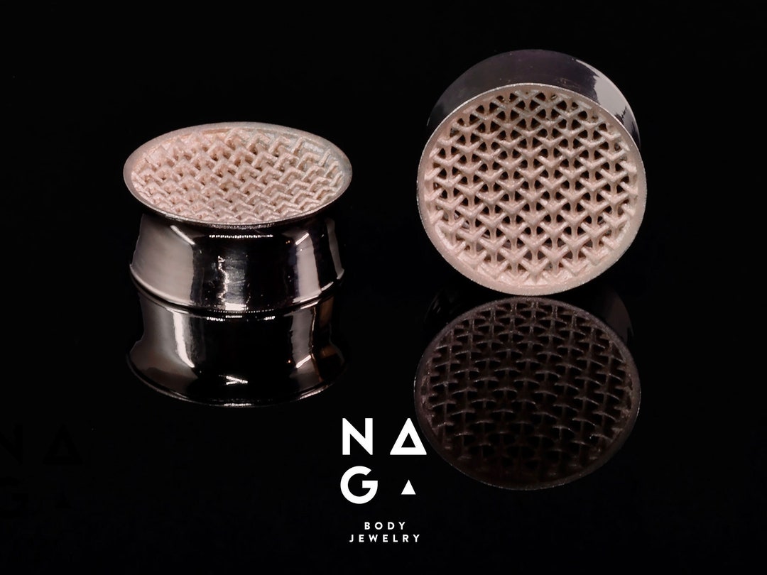 1 Pair of ARMOUR Vermeil Rose Gold Ear Plugs Gauges, Sizes From 6 Mm ...