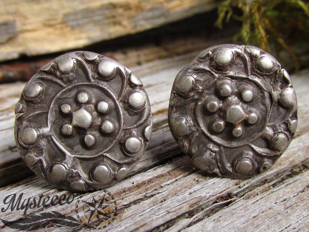1 Pair of Authentic Tribal Ear Plugs Tribal Gauges - Silver Ear Plugs ...