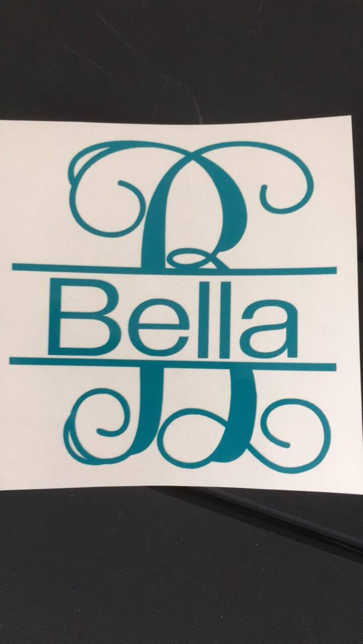 Split Letter Monogram Personalized Name Decal Corkcicle - Etsy