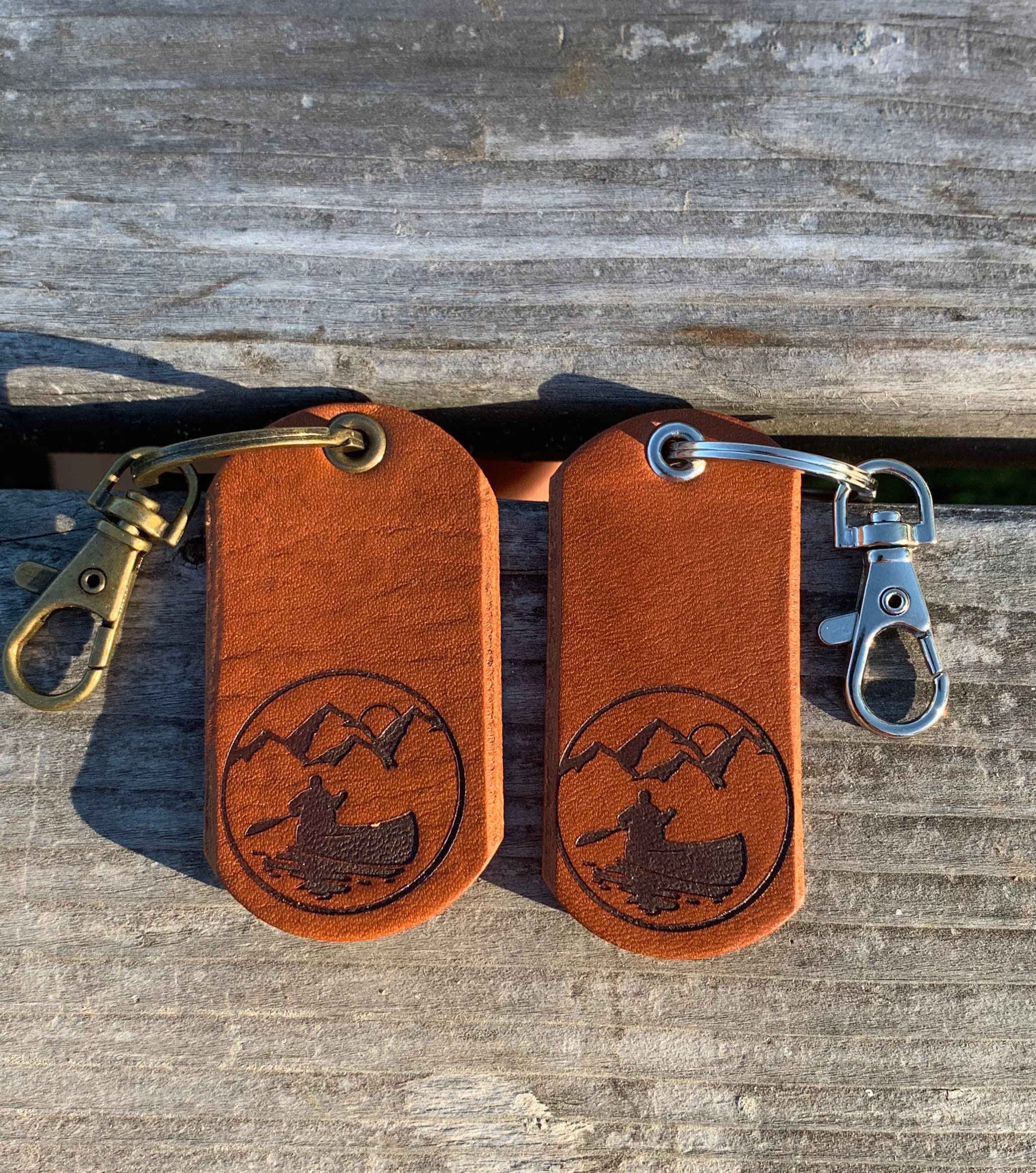 Canoe Keyfob Canoeing Key Ring Boating Keychain Leather Key - Etsy UK