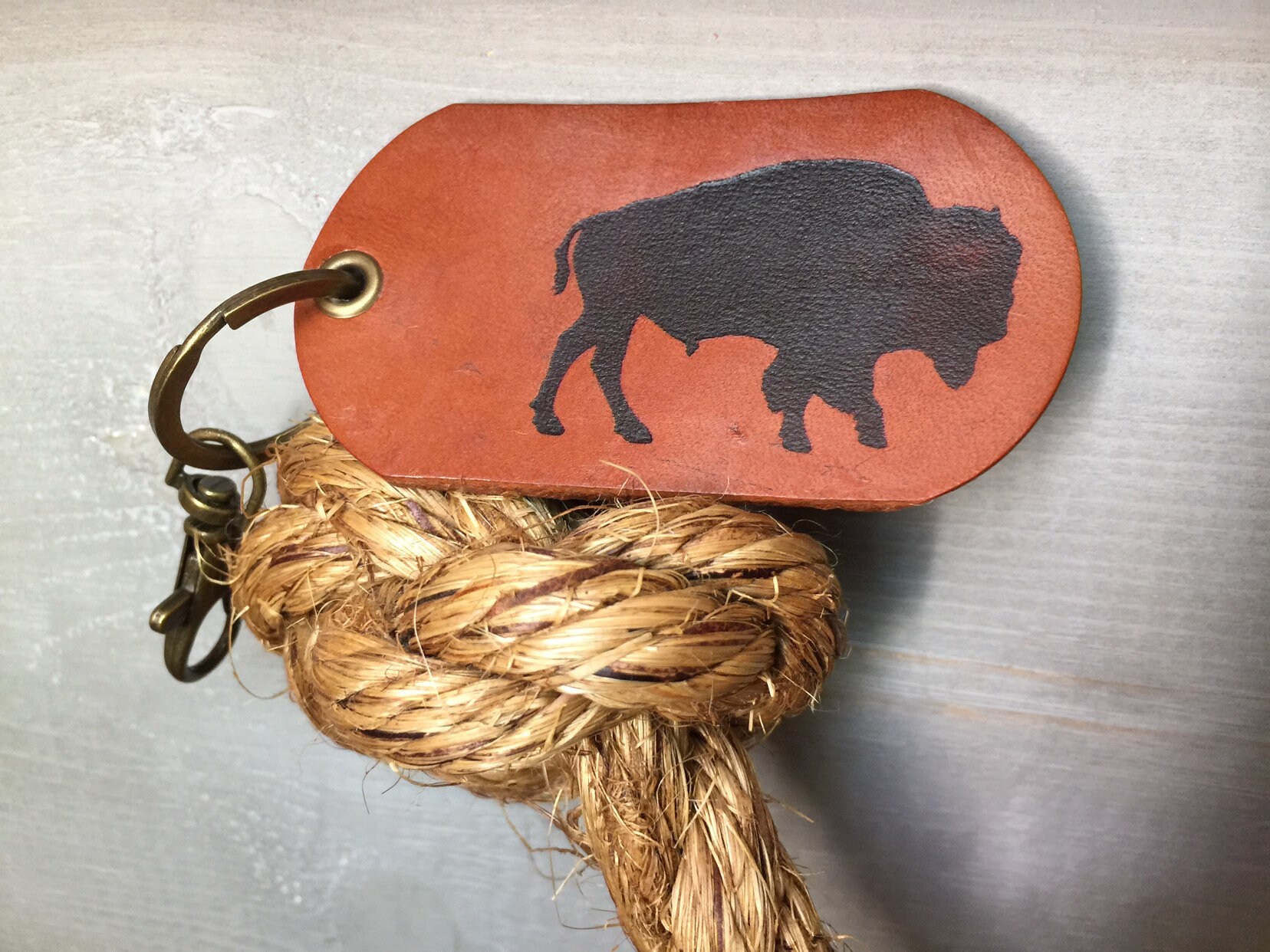 Buffalo Keyring Bison Keychain Hunter Gift Gift for | Etsy