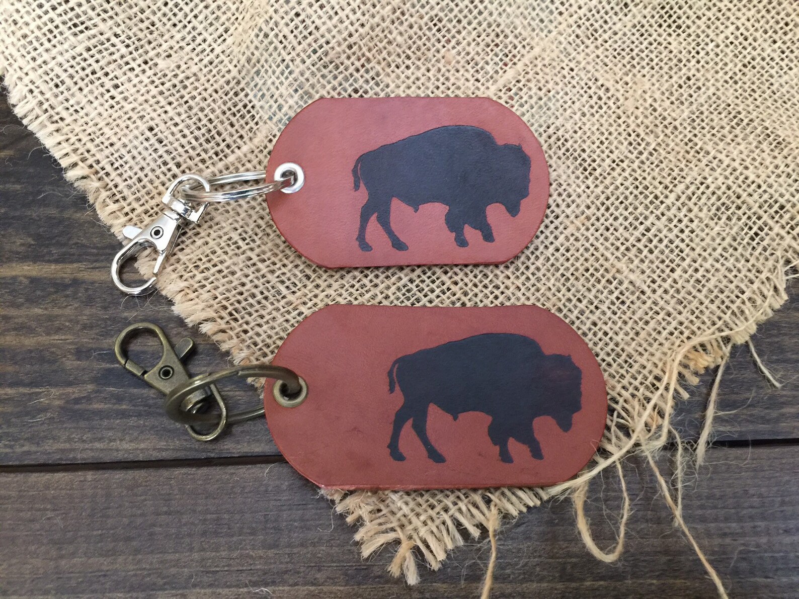 Buffalo Keyring Bison Keychain Hunter Gift Gift for - Etsy