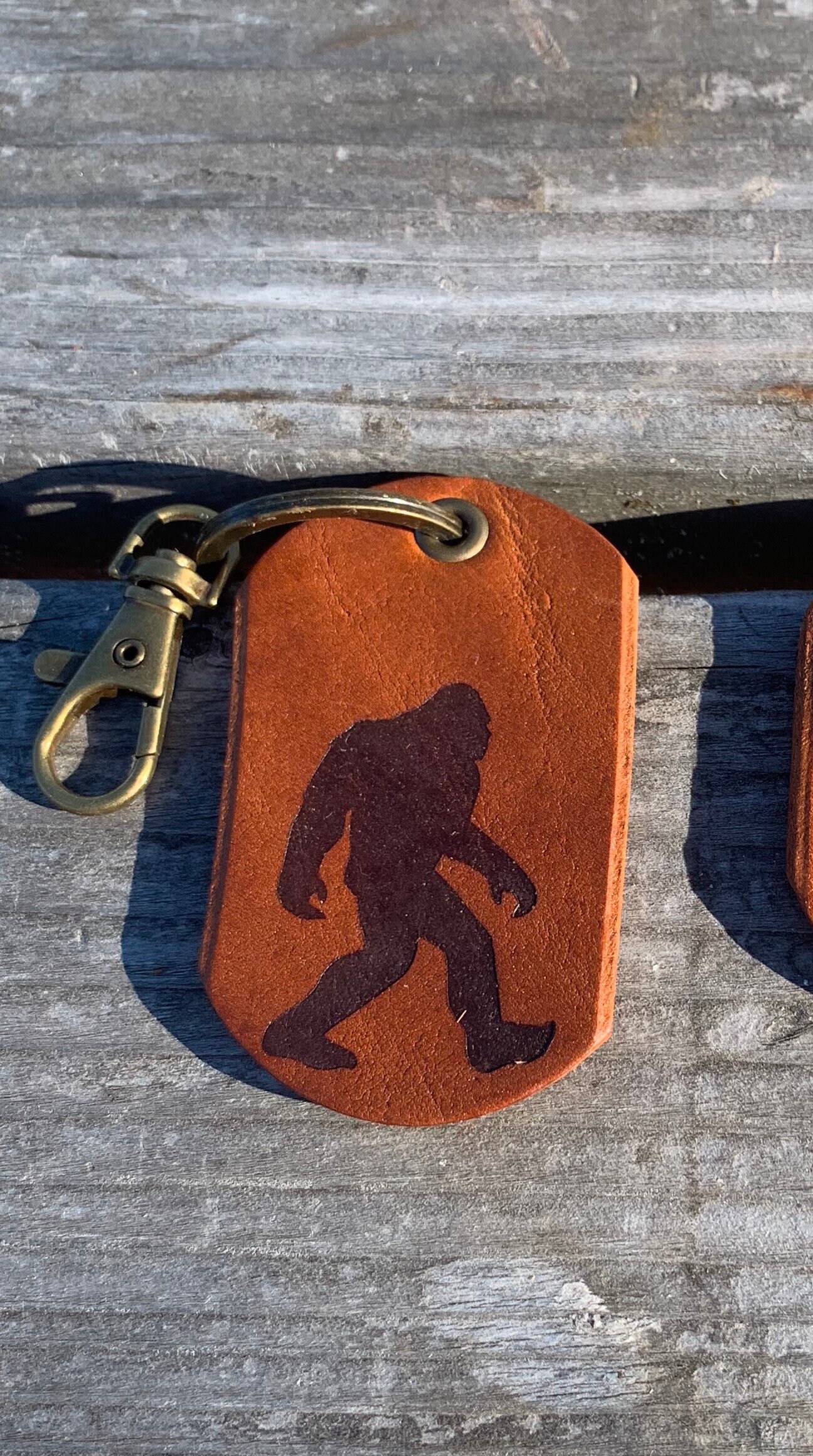 Bigfoot Key Ring Sasquatch Keychain Yeti Keyfob Leather Key - Etsy UK