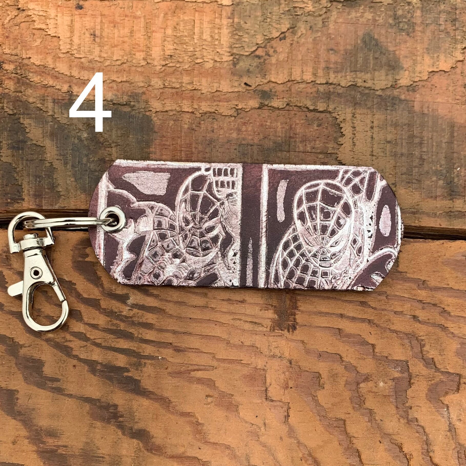 Spider-man Keyring, Spiderman Key Ring, Leather Keychain, Spider Man ...