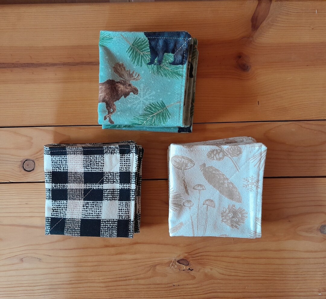 Soft Flannel Hankies Flannel Handkerchiefs Zero Waste Products Reusable ...