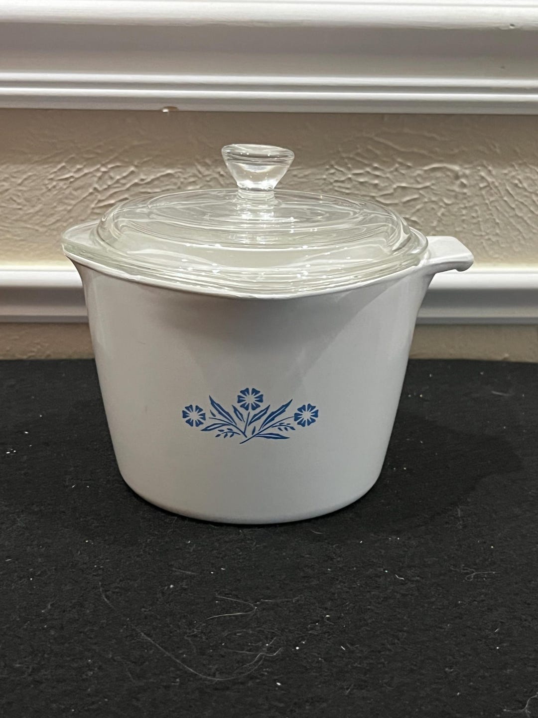 1960's Corning Ware Blue Cornflower P-55-B 1 Qt Sauce Maker & A-1 Glass ...