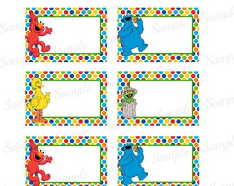 Elmo name tags | Etsy