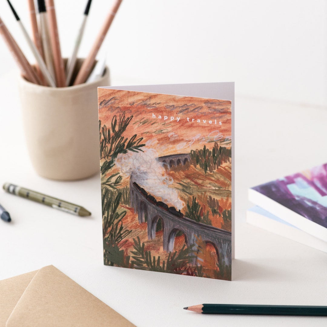 Happy Travels Card - Travel Card - Adventure Card - Gap Year Card ...