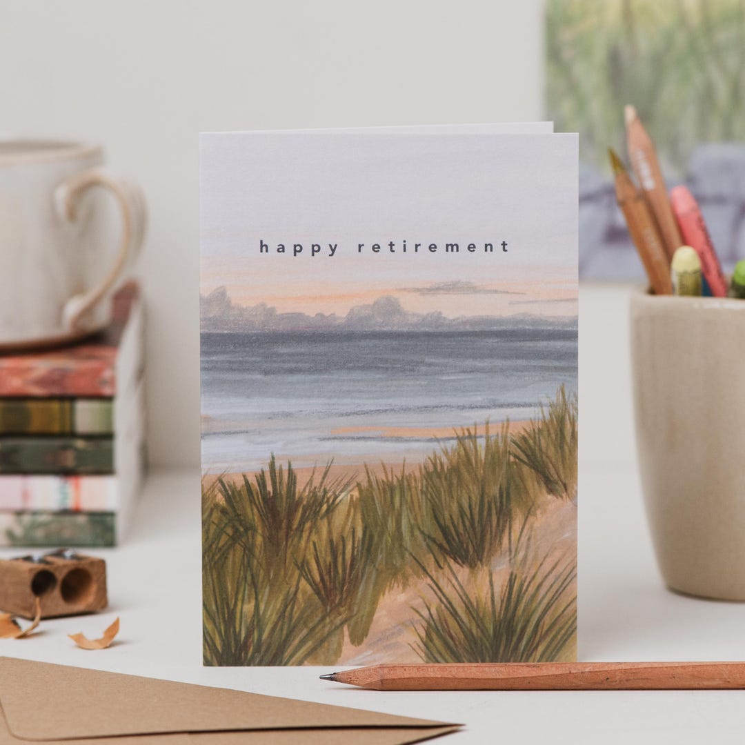 Formby Beach Retirement Card - Sand Dunes Happy Retirement Card - Etsy