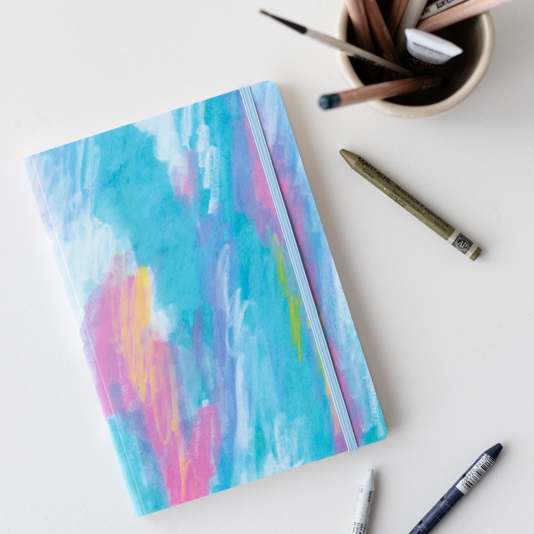 Colourful Notebook / Pastel Wild Textures Notebook / A5 Lined - Etsy