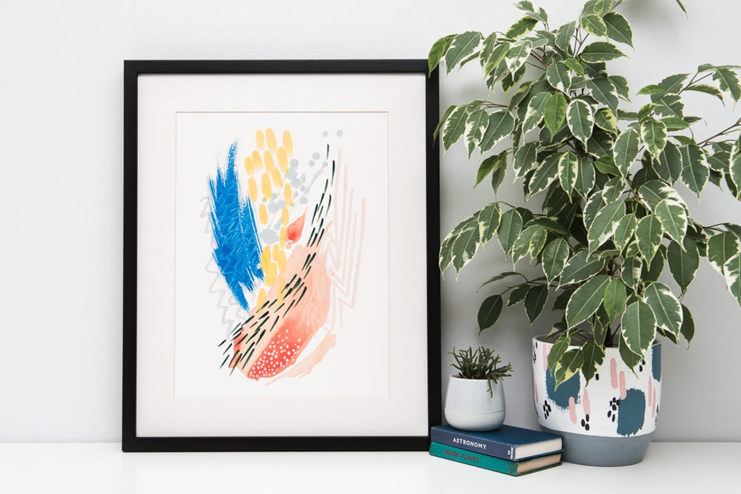 Colourful Abstract Wall Art / Vibrant Abstract Art Print / Abstract ...