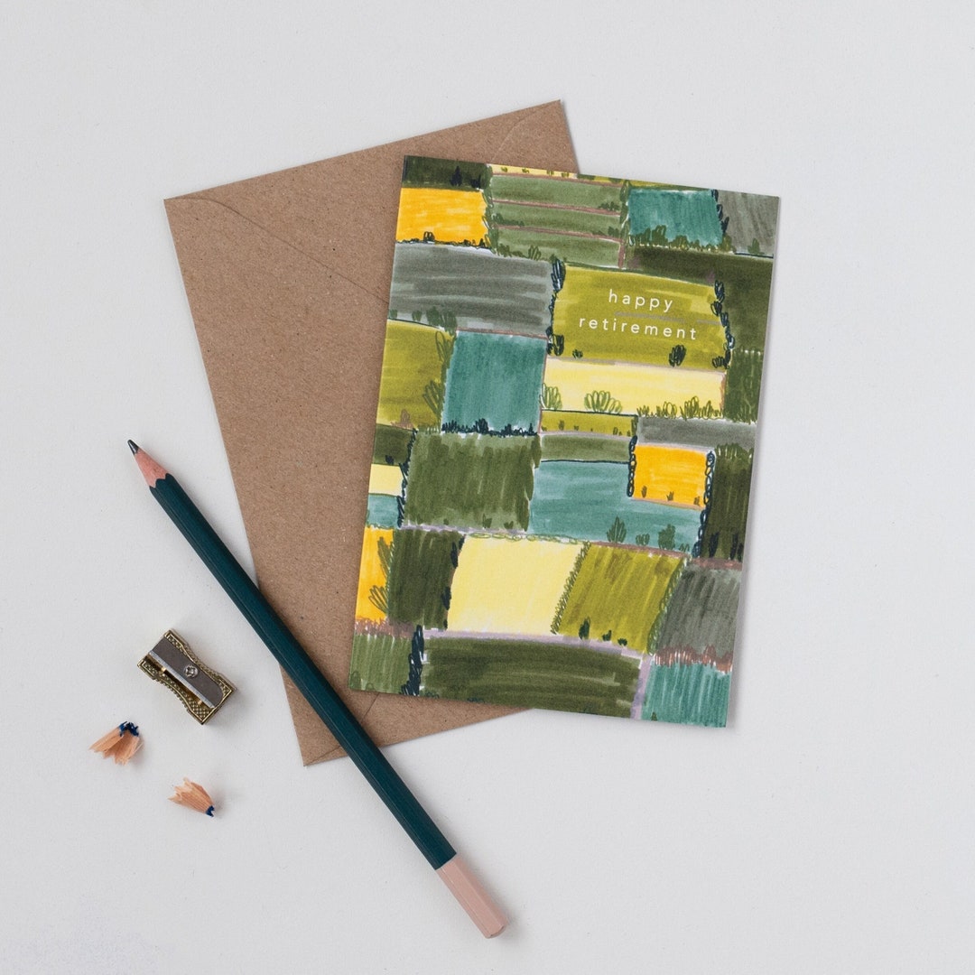 Happy Retirement Card - British Countryside Nature Landscape - Etsy UK