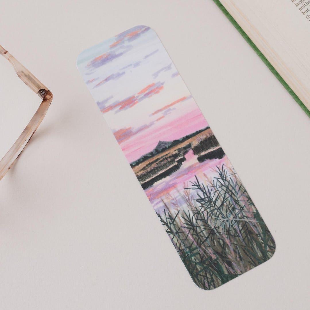 Somerset Levels Bookmark - Marsh Landscape Bookmark - Book Lover Gift ...