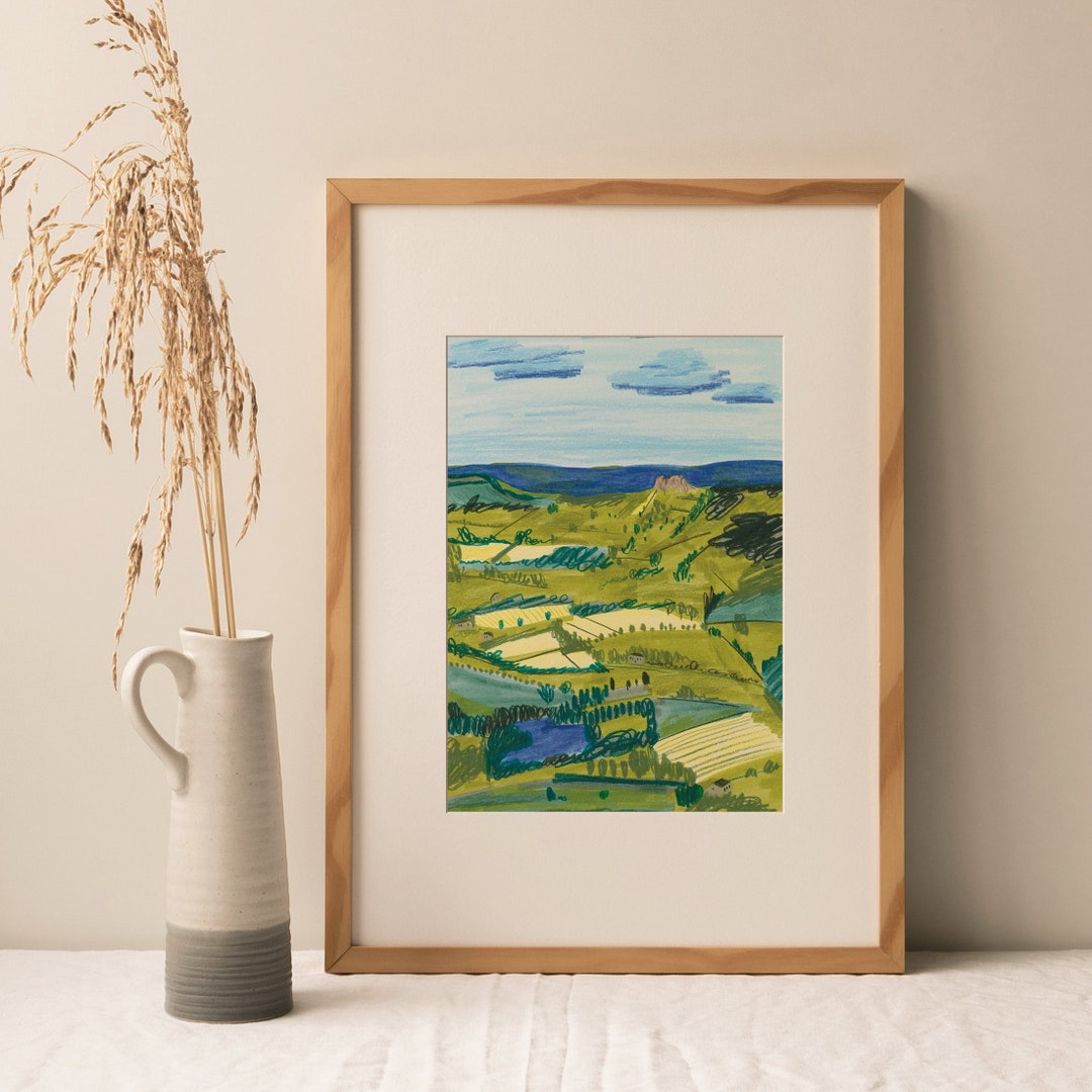 Yorkshire Art Print - Wharfedale, Yorkshire Print - Yorkshire ...
