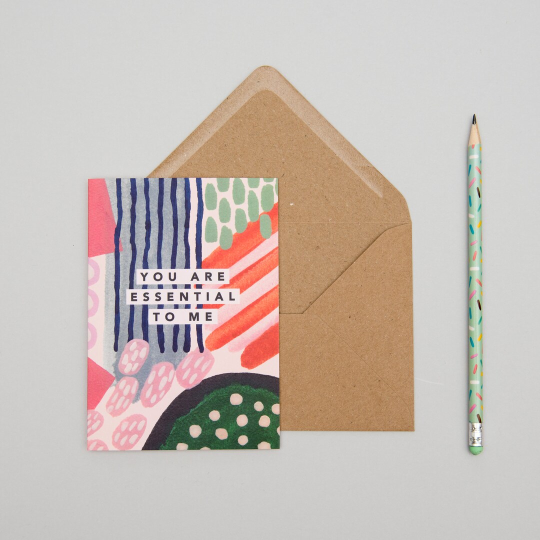 Friend Card / You Are Essential to Me Card / Encouragement Card / Love ...