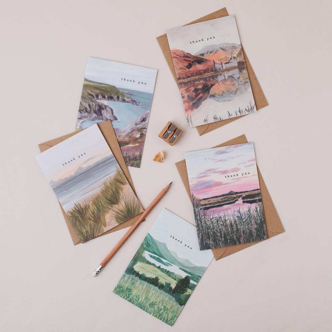 Landscape Thank You Card Pack - British Water Landscapes / Wedding ...