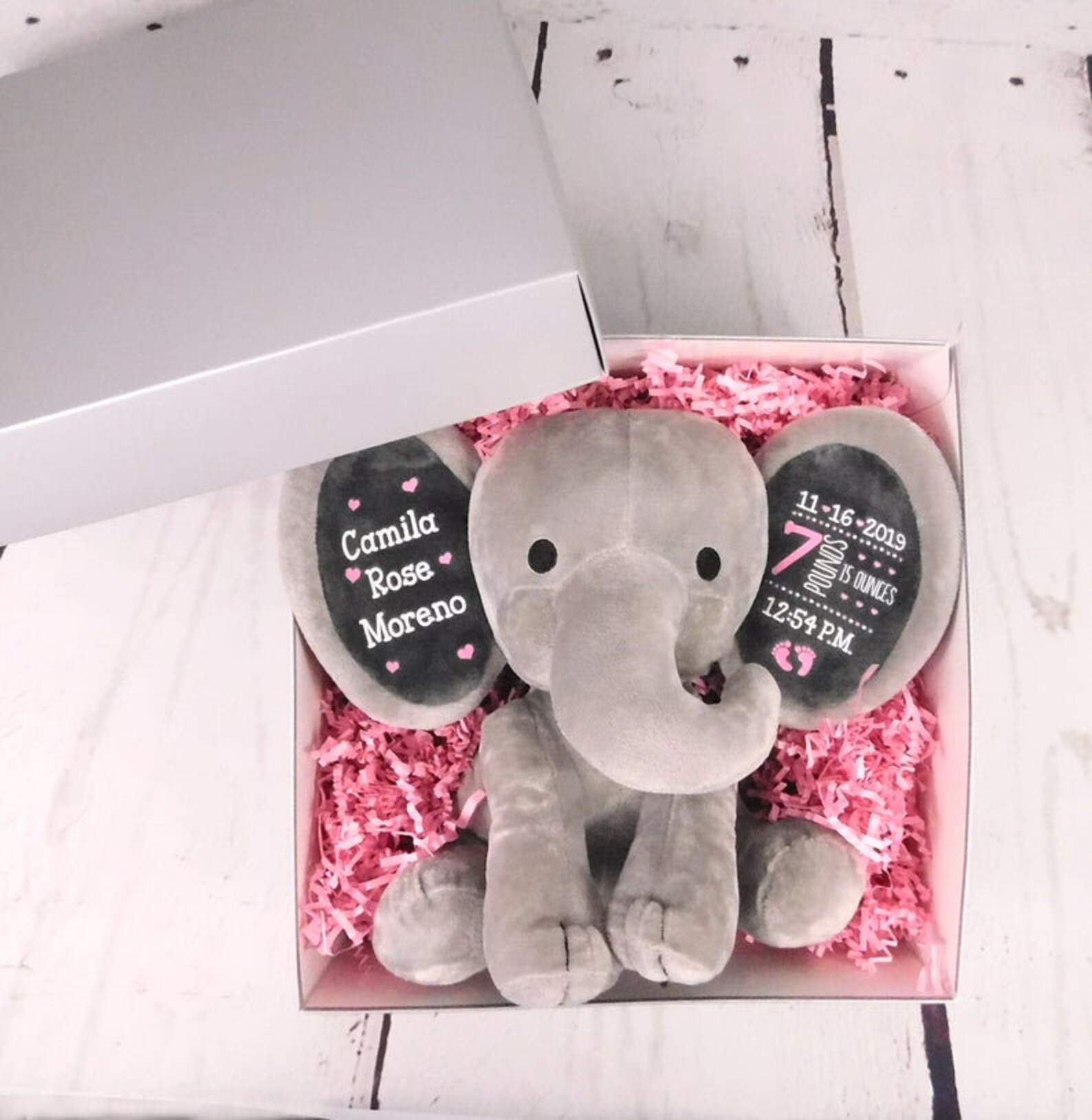 New Grandma Gift, Baby Announcement Grandparent, Mint & Bubblegum Pink ...