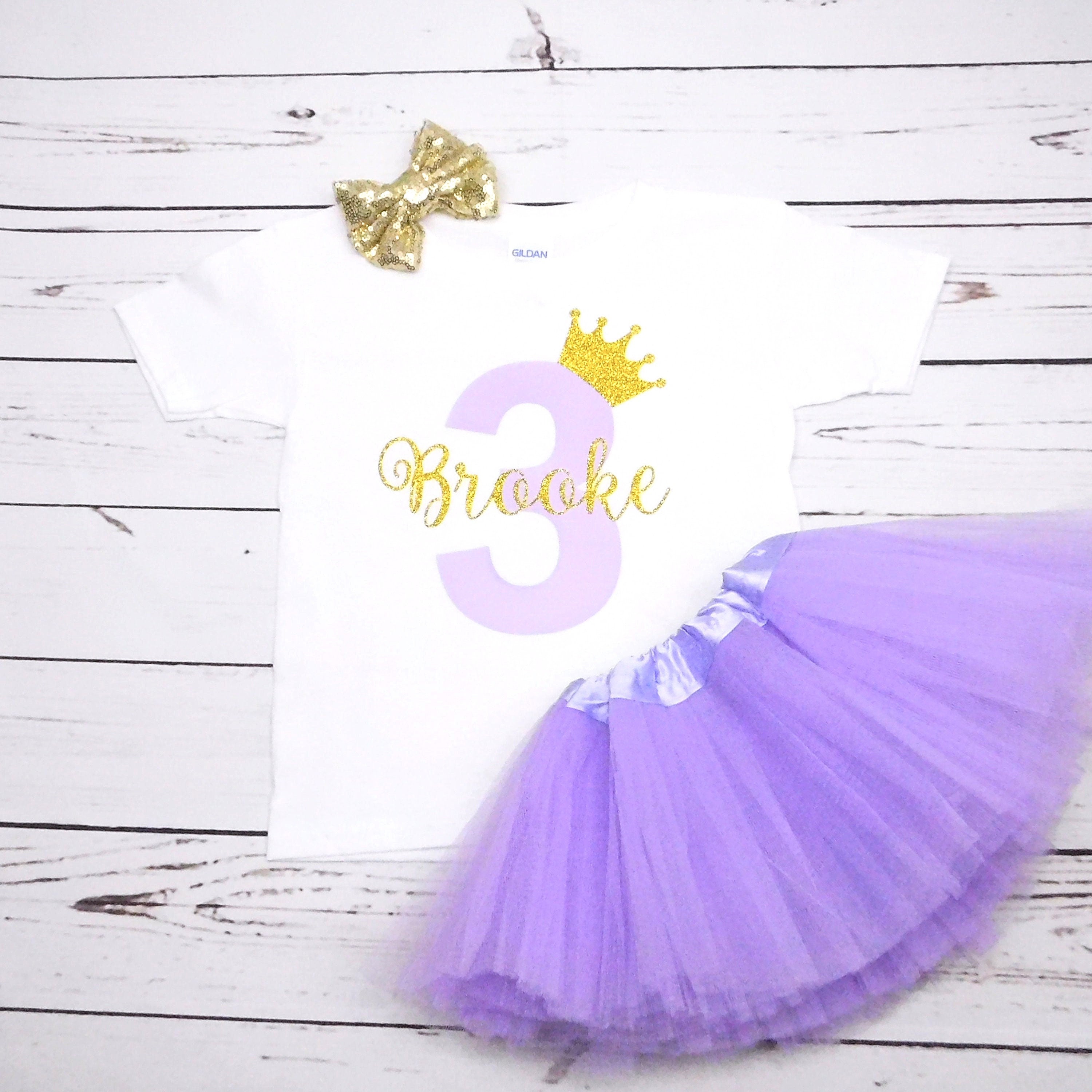 3 Year Old Girl Birthday Outfit 3rd Birthday Shirt Lilac | Etsy