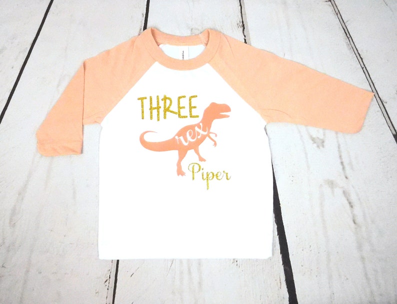 Girls 3 Rex Dinosaur Birthday Shirt Three Rex 3rd, 4th, 5th, 3 Year Old ...