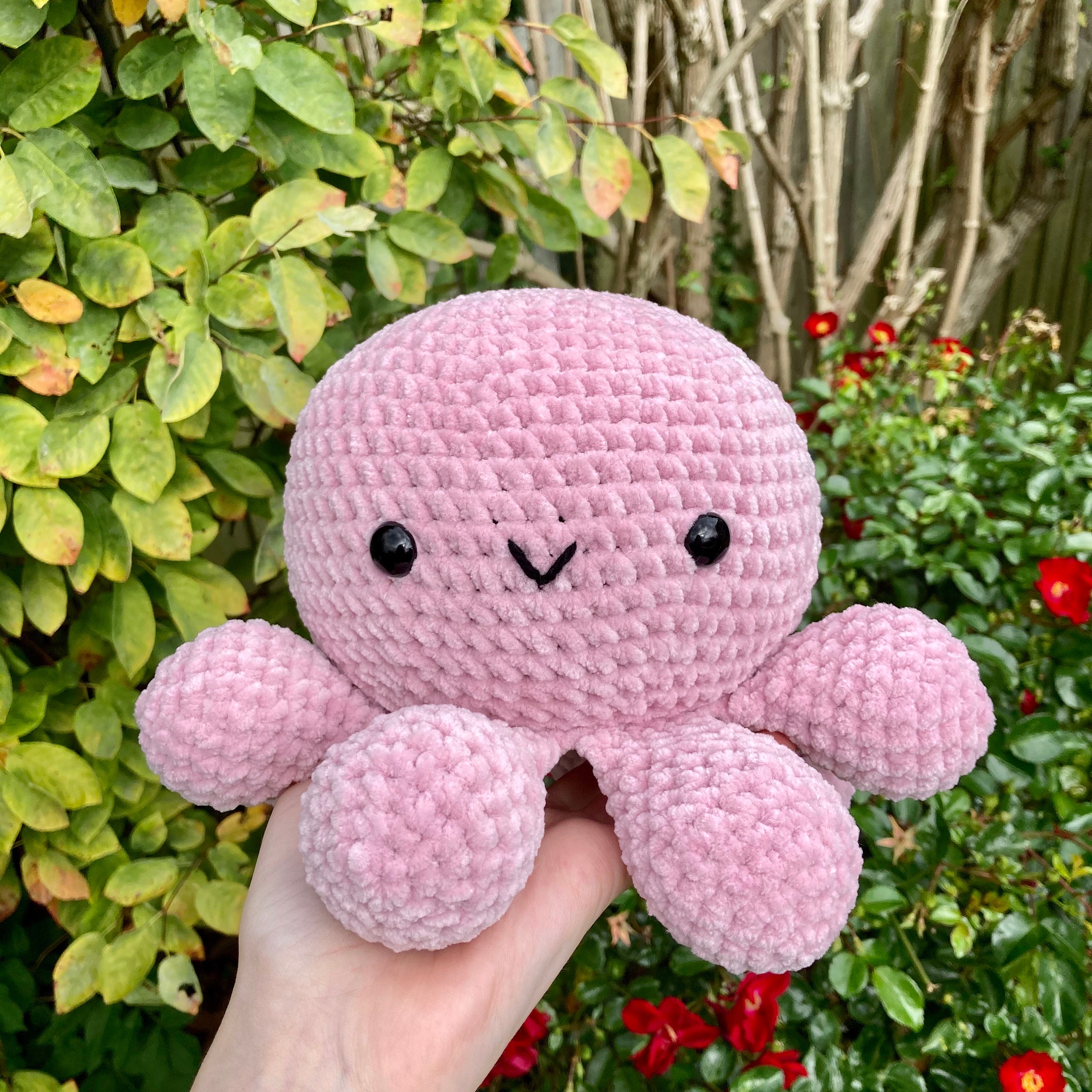 Stuffed Animals & Plushies Toys Amigurumi Large Burnt Orange Octopus ...