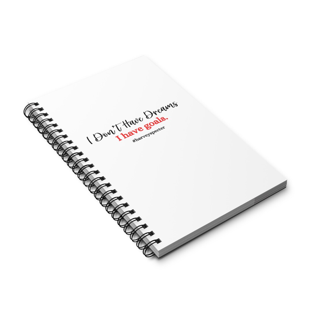 Harvey Specter 'I Have Goals' Spiral Journal: Dot Grid, Lined, Task - Etsy